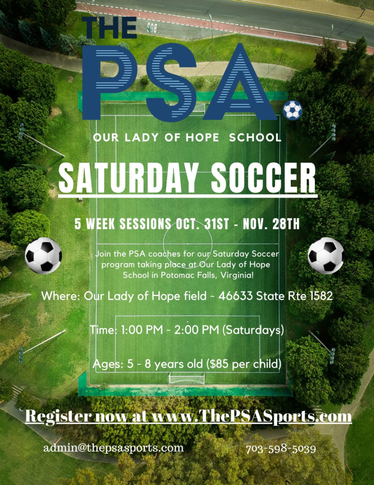 PSA Saturday Soccer - Our Lady of Hope Catholic School